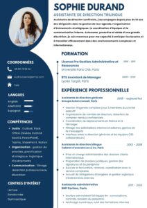 Exemple CV assistante de direction