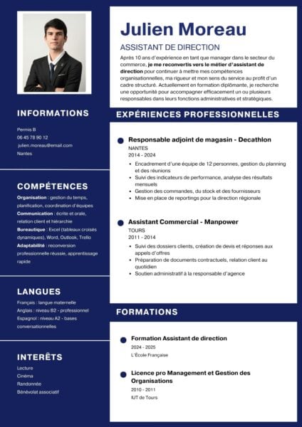 Exemple CV assistante de direction